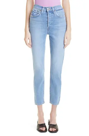 RE/DONE High Waist Ankle Jeans