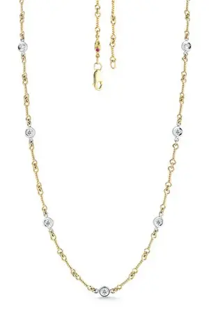 Roberto Coin Diamond Station Necklace - Yellow Gold