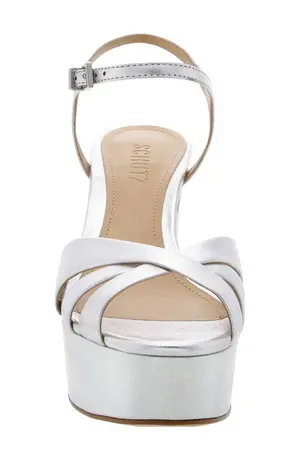 Schutz Keefa Platform Sandal - Prata