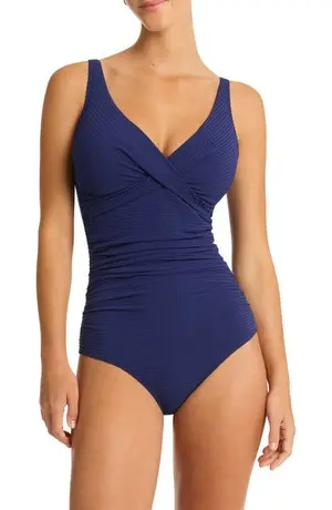 SEA LEVEL Sea Level Cross Front Multifit One-Piece Swimsuit French Navy