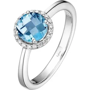 Lafonn Lafonn Birthstone Halo Ring March Aquamarine/silver