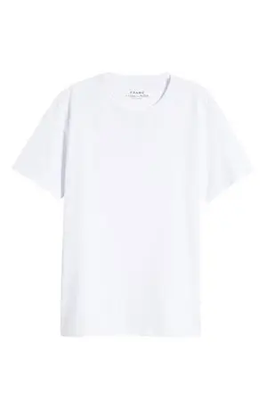 FRAME Heavyweight Classic Fit Cotton T-shirt - Blanc