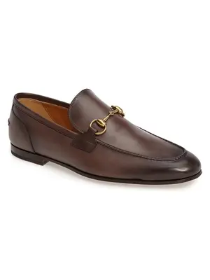 Gucci Jordaan Horsebit Loafer Cocoa Leather