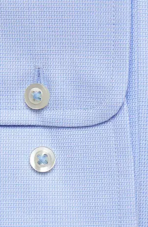 David Donahue Trim Fit Solid Dress Shirt