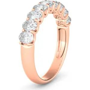 HAUTECARAT Lab Created Diamond 18k Gold Eternity Ring - Rose Gold