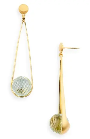 DEAN DAVIDSON Ipanema Drop Earrings Aquamarine/ Gold