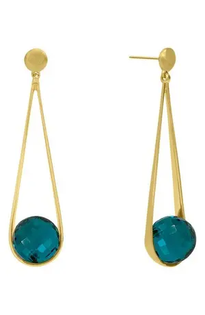 DEAN DAVIDSON Ipanema Drop Earrings Electric Blue/gold