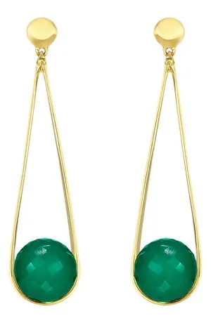 DEAN DAVIDSON Ipanema Drop Earrings Green Garnet/ Gold