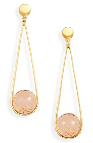 DEAN DAVIDSON Ipanema Drop Earrings Morganite/gold