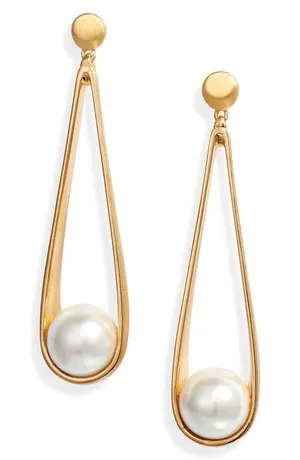 DEAN DAVIDSON Ipanema Drop Earrings - Pearl/ Gold