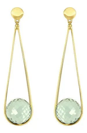 DEAN DAVIDSON Ipanema Drop Earrings Prasiolite/gold