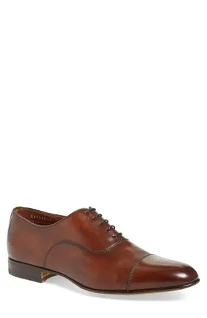 Santoni Darian Cap Toe Oxford - Brown2