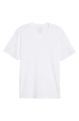 Vince Pima Cotton V-neck T-shirt - Optic White