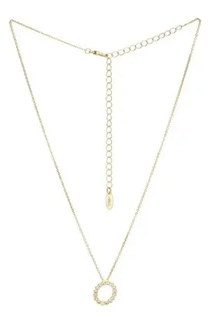 Ettika Crystal Initial Pendant Necklace - Gold