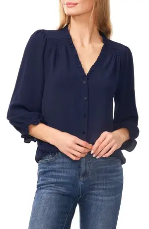 Cece Dupraz Trimmed Blouses