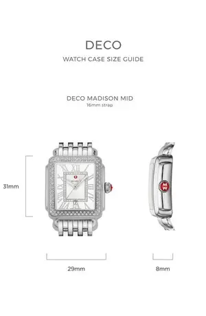 Michele Deco Madison Mid Diamond Dial Bracelet Watch - Gold/silver
