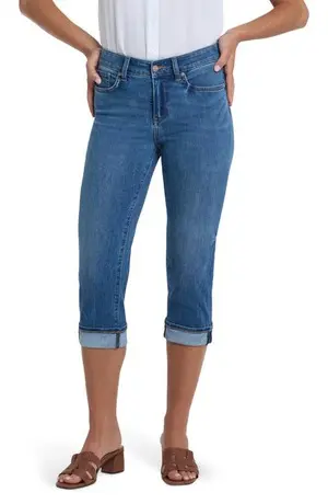 NYDJ Marilyn Cool Embrace Straight Crop Jeans - Wild River