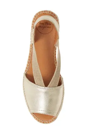 TONI PONS Etna Espadrille Sandal - Platinum Leather