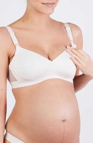CACHE COEUR Serena Wireless Lace Nursing Bra - Blush