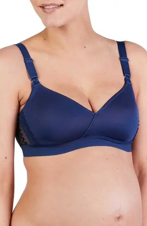 CACHE COEUR Serena Wireless Lace Nursing Bra Marine