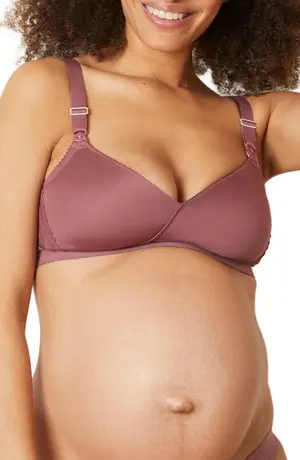 CACHE COEUR Serena Wireless Lace Nursing Bra Plum