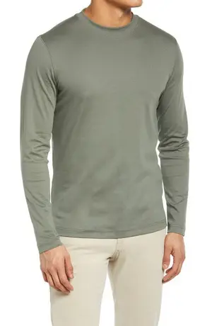 Robert Barakett Georgia Long Sleeve T-shirt Mulled Basil