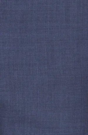Zanella Parker Flat Front Sharkskin Wool Trousers