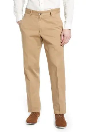 Berle Charleston Flat Front Chino Pants - British Tan