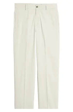 Berle Charleston Khakis Flat Front Chino Pants - Stone