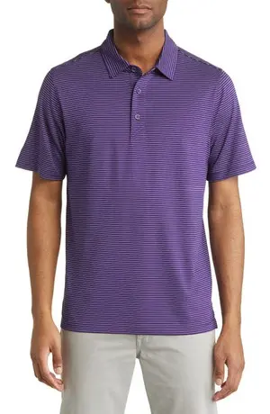 Cutter & Buck Forge Drytec Pencil Stripe Polo - College Purple