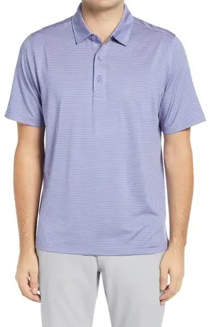 Cutter & Buck Forge Drytec Pencil Stripe Performance Polo Hyacinth