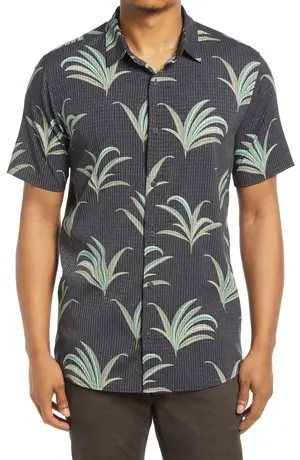 ROARK Bless Up Short Sleeve Button-Up Shirt Black