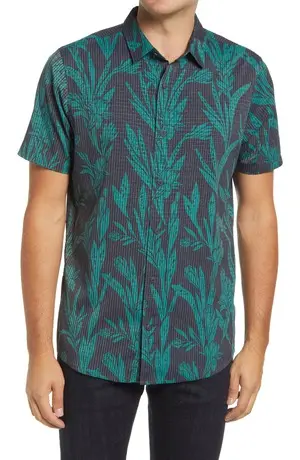ROARK Bless Up Short Sleeve Button-up Shirt Forest