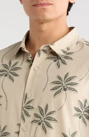 ROARK Bless Up Short Sleeve Button-up Shirt - Fossil Print