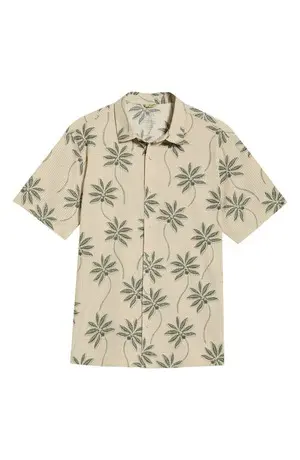 ROARK Bless Up Short Sleeve Button-up Shirt - Fossil Print