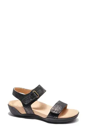 HALSA FOOTWEAR Dominica Sandal - Black/silver