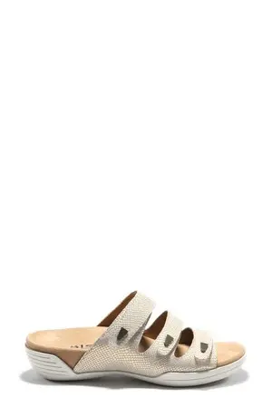 HALSA FOOTWEAR Strappy Slide Sandal - Gold Leather