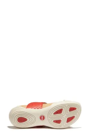 HALSA FOOTWEAR Darline Slide Sandal - Red Leather