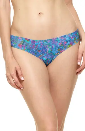 Commando Print Thong Electric Blue Boa