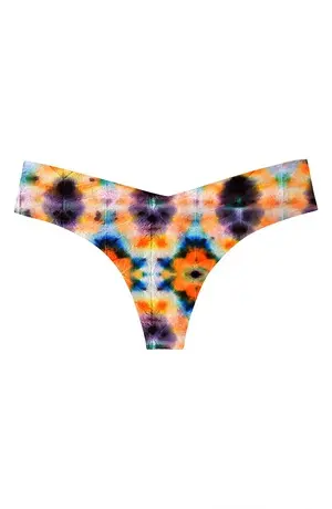 Commando Print Thong Flame Tie-dye