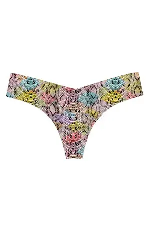 Commando Print Thong - Pastel Snake