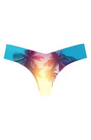 Commando Print Thong Photo Op Sunset Palms-eg186