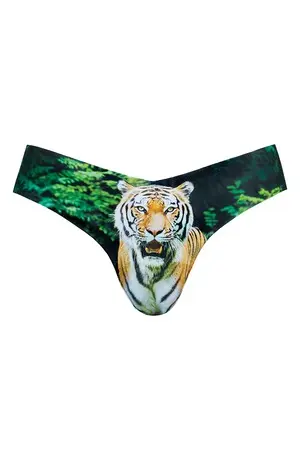 Commando Print Thong Photo-op Jungle Tiger
