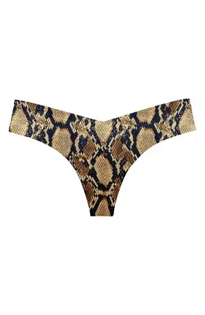 Commando Print Thong Snakeskin