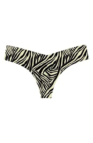 Commando Print Thong Stripescape White