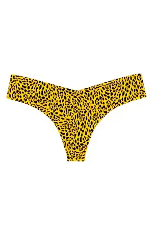 Commando Print Thong Yellow Spots