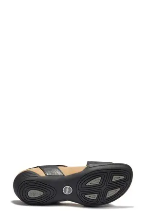 HALSA FOOTWEAR Denia Ankle Strap Sandal - Black Leather