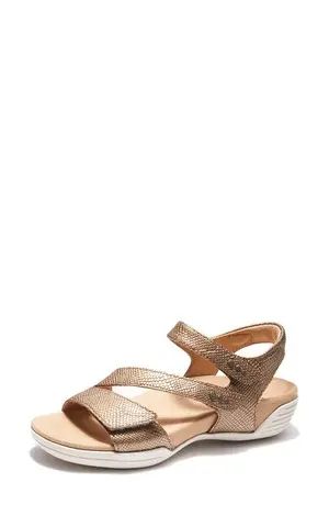 HALSA FOOTWEAR Denia Ankle Strap Sandal - Bronze