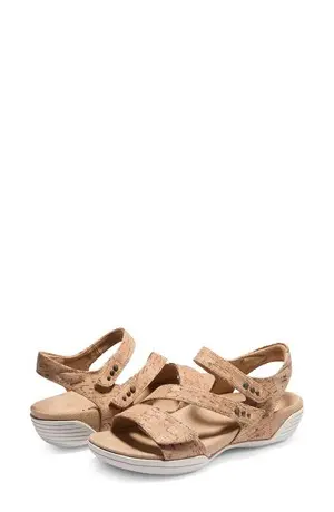 HALSA FOOTWEAR Denia Ankle Strap Sandal - Cork