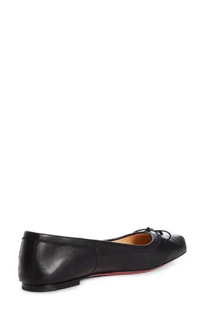 CHRISTIAN LOUBOUTIN Mamadrague Square Toe Ballet Flat - Black